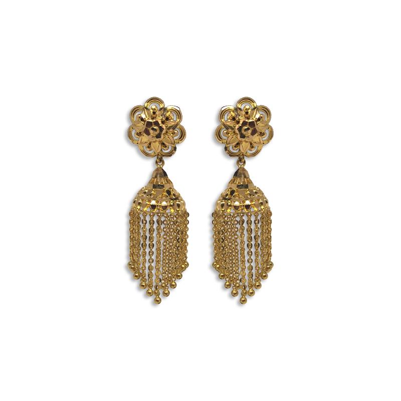 22k gold jhumka online | Latest jhumka earrings | Kalyan Jewellers